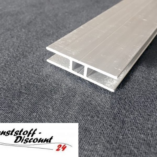 H-Profil für 6mm Platten Aluminium - Kunststoffdiscount